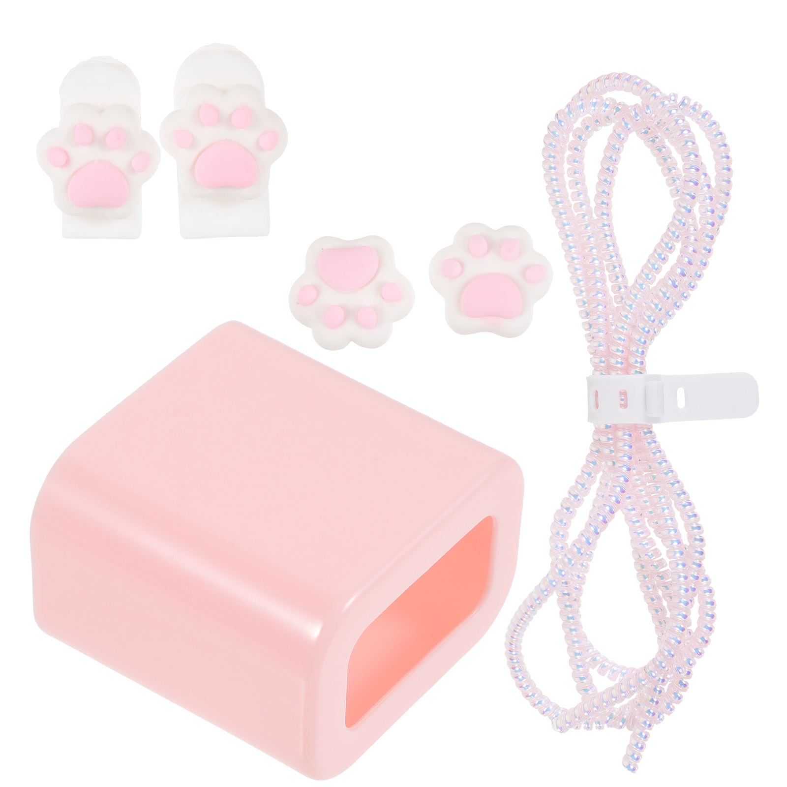 KAJNBN 1 Set Pink TPU Power Adapter Protector for Charger Cable and ...