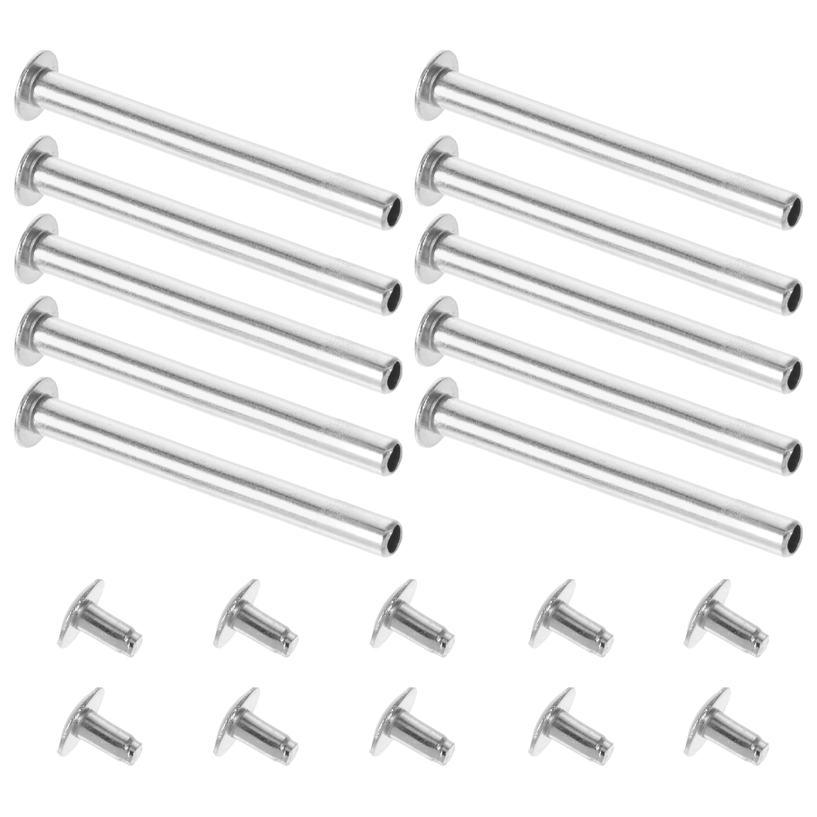 KAJNBN 10 Sets Diy Fan Making Kit Silver Folding Hand Fan Shaft Rivets ...