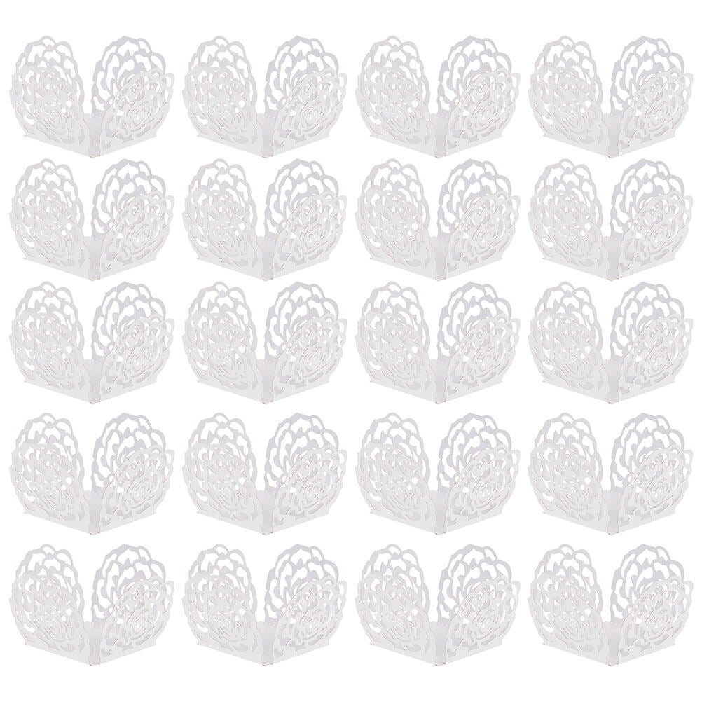KAJNBN 100Pcs Baking Cups Wrapper Elegant Appearance White Color For ...