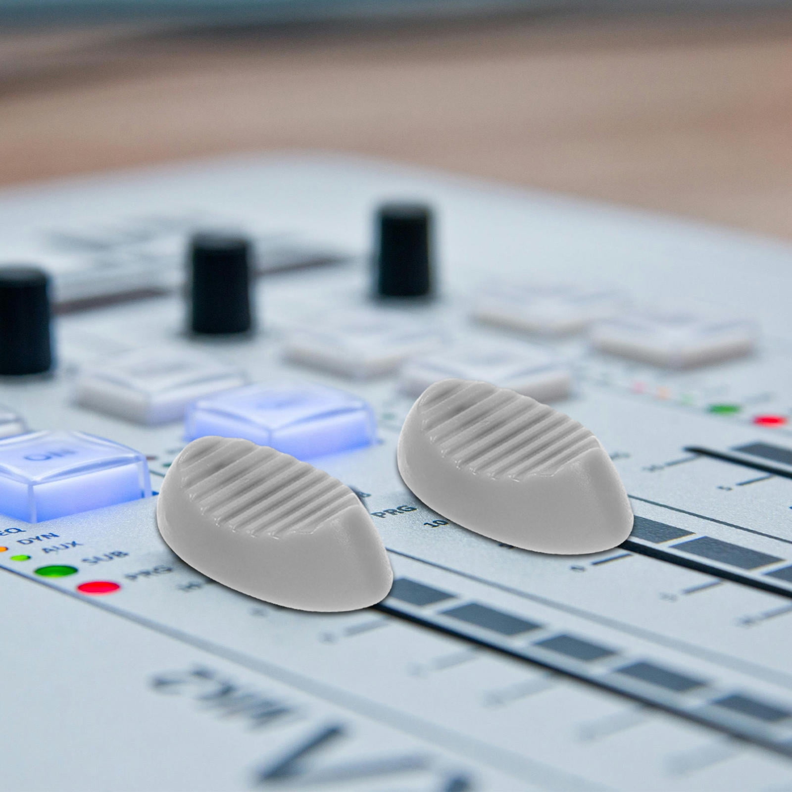 KAJNBN 10Pcs Cylindrical Light Grey Plastic Console Mixer Knob Volume ...