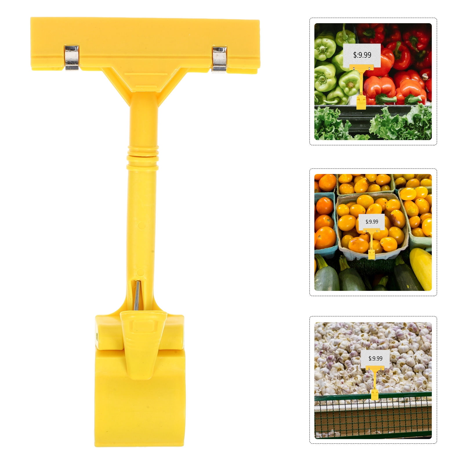 KAJNBN 10Pcs Sign Clips for Price Tag in Exhibitions T-Shaped ...