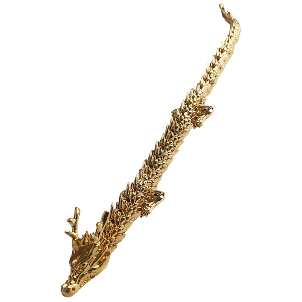 KAJNBN 1Pack 3D Dragon Shape Golden Brass Dragon Statue Zodiac Design 8 ...