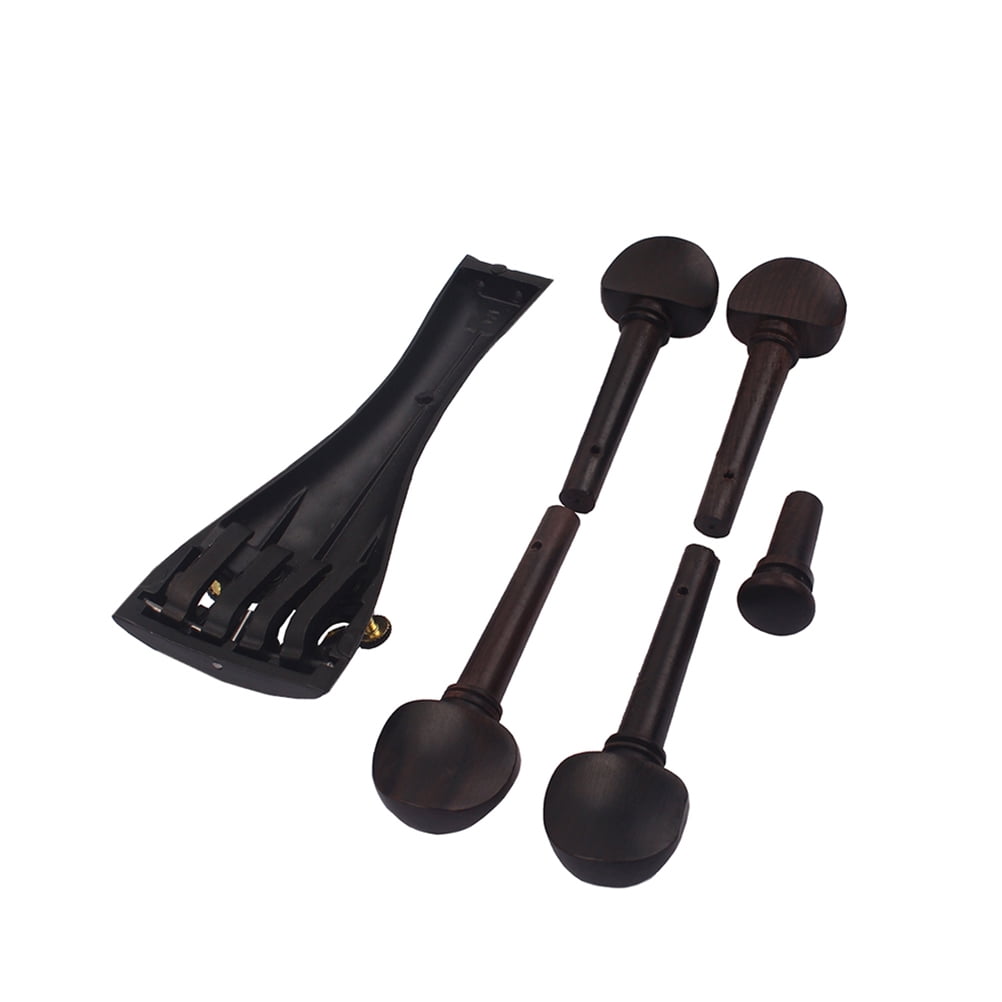 KAJNBN 1Pack Ebony Violin Tuning Pegs And Tailpiece For 3/4 And 4/4 ...