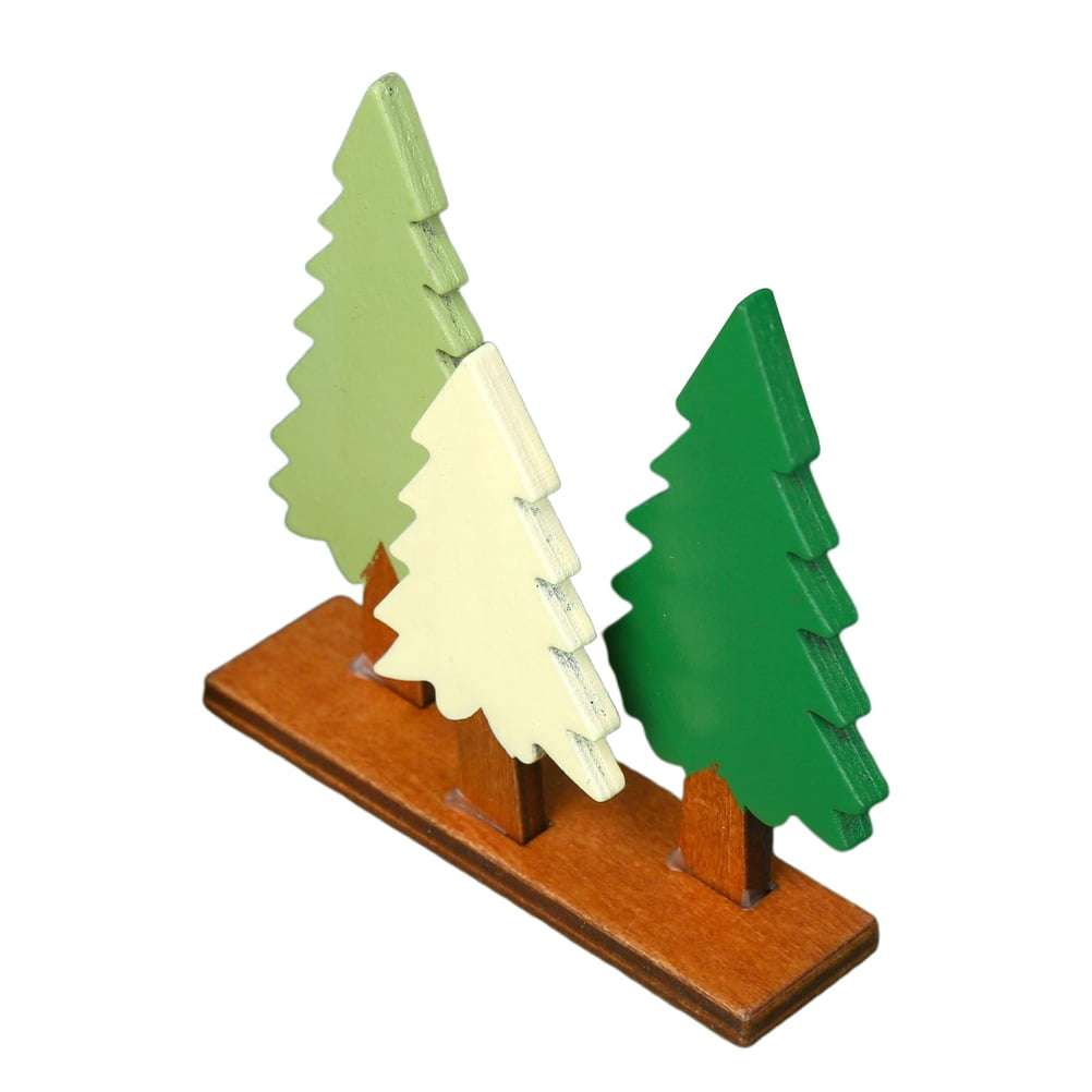 KAJNBN 1Pack Fake Table Top Pine Tree Made of Wood and Synthetic ...