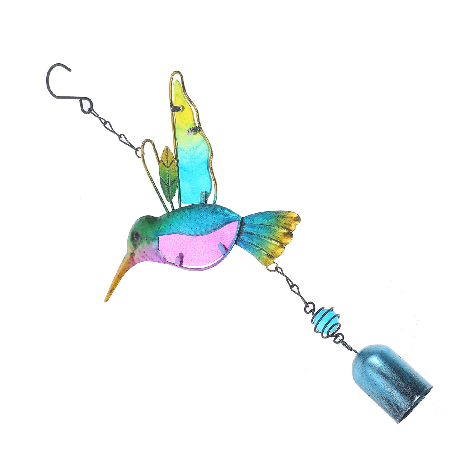 KAJNBN 1Pcs Sky-Blue Iron Bell Shaped Hummingbird Wind Chime for House ...