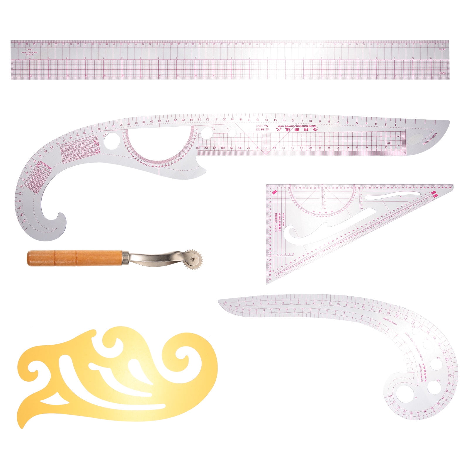 KAJNBN 1Set French Curve Ruler Assorted Color Curved For Beginners ...