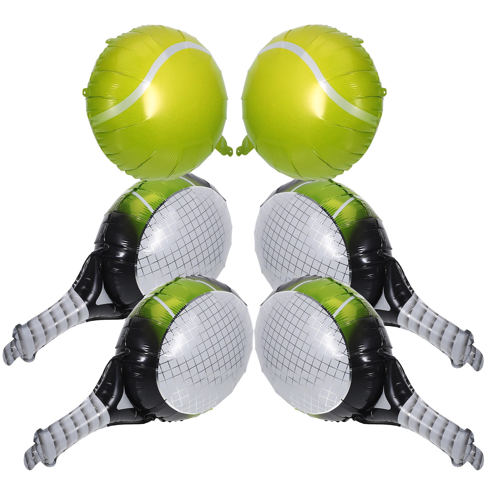 KAJNBN 1Set Tennis Ball and Racket Balloons Assorted Color Aluminum ...