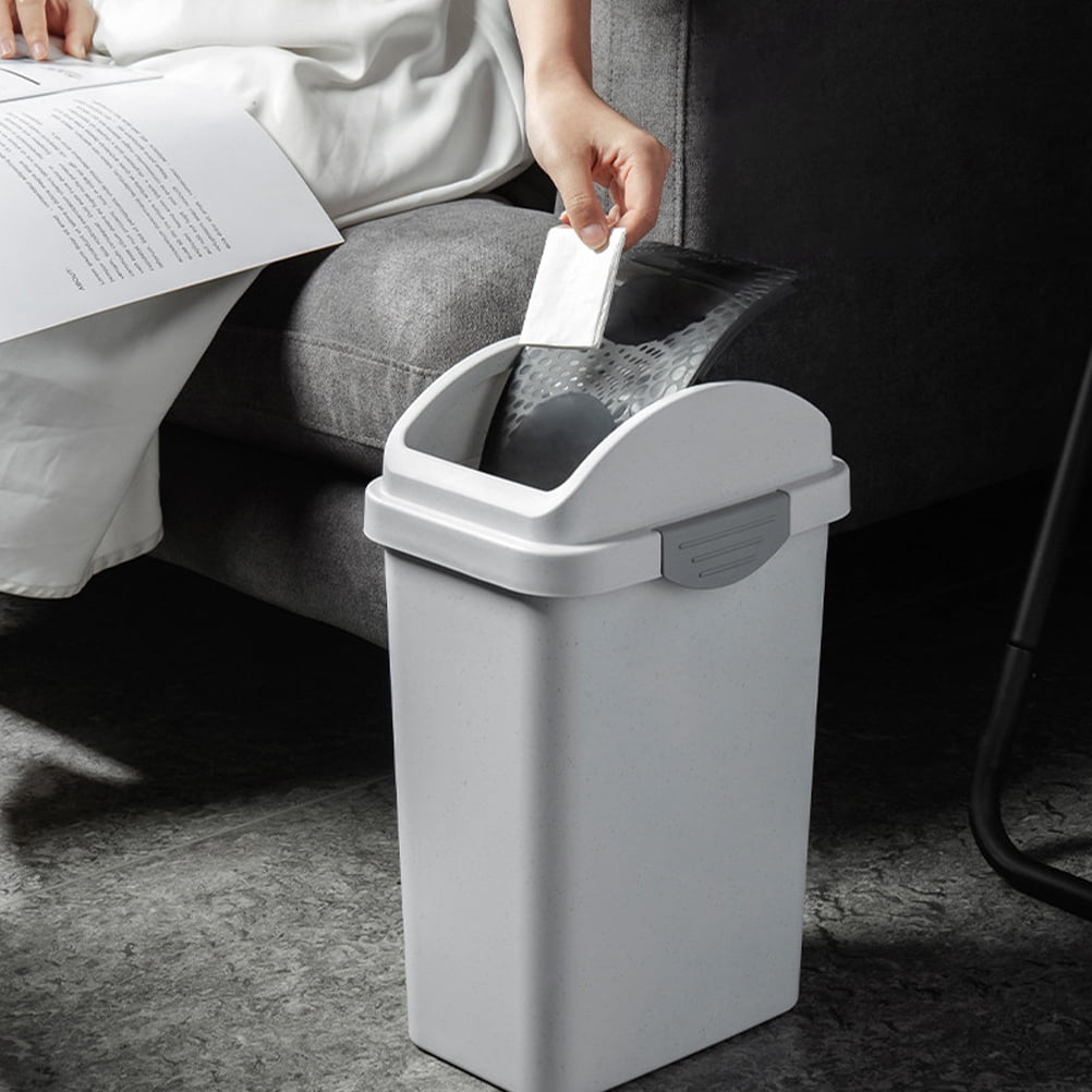 KAJNBN 1Set Trash Can Square Plastic Swing Lid Odor Prevention For ...
