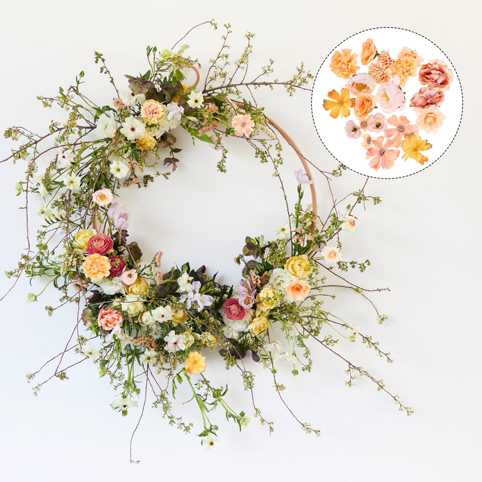 KAJNBN Mini Faux Flowers Photographers Living Room 20Set 1.6X1.6in ...