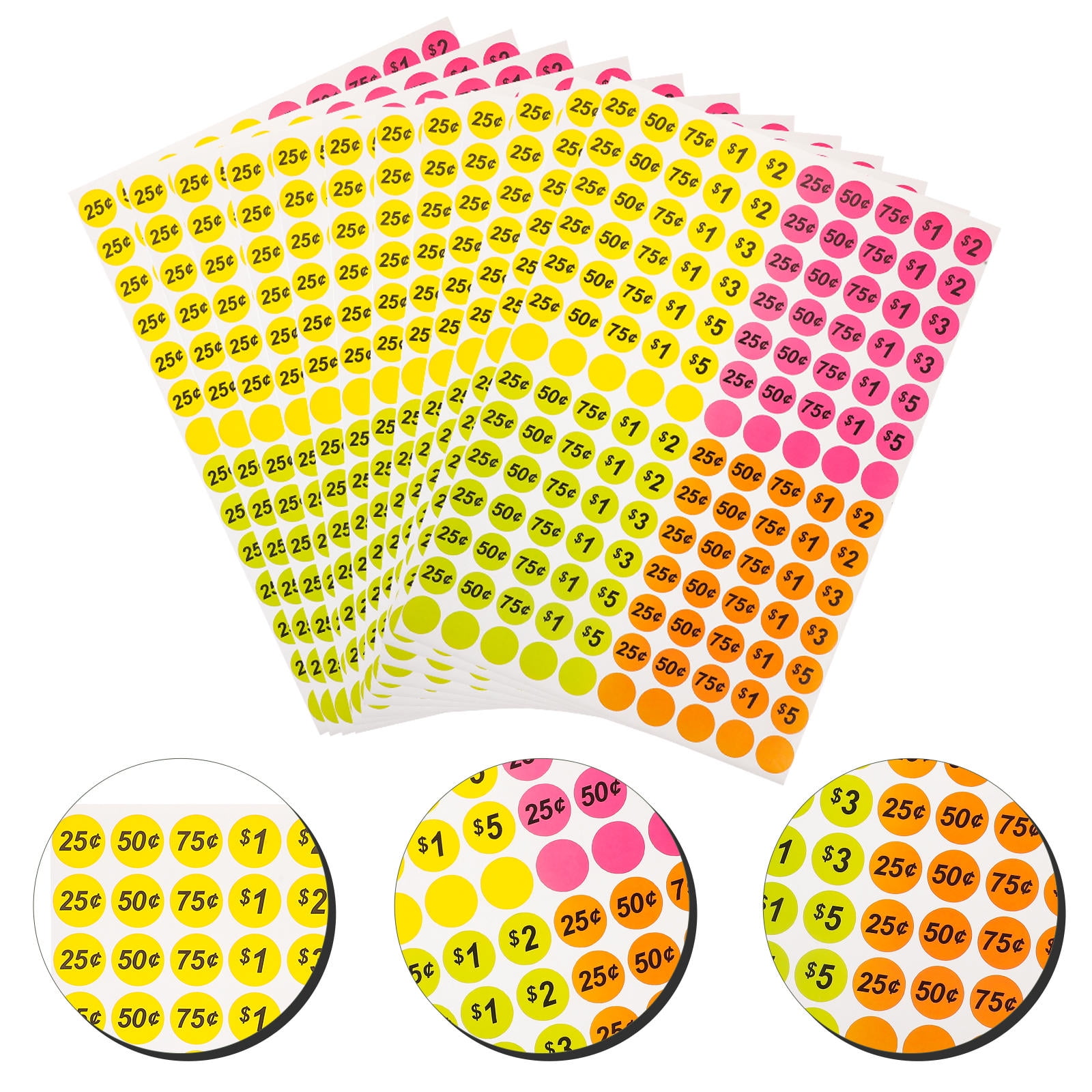 KAJNBN 25 Sheets Small Business Pricing Stickers Round Stickers for ...