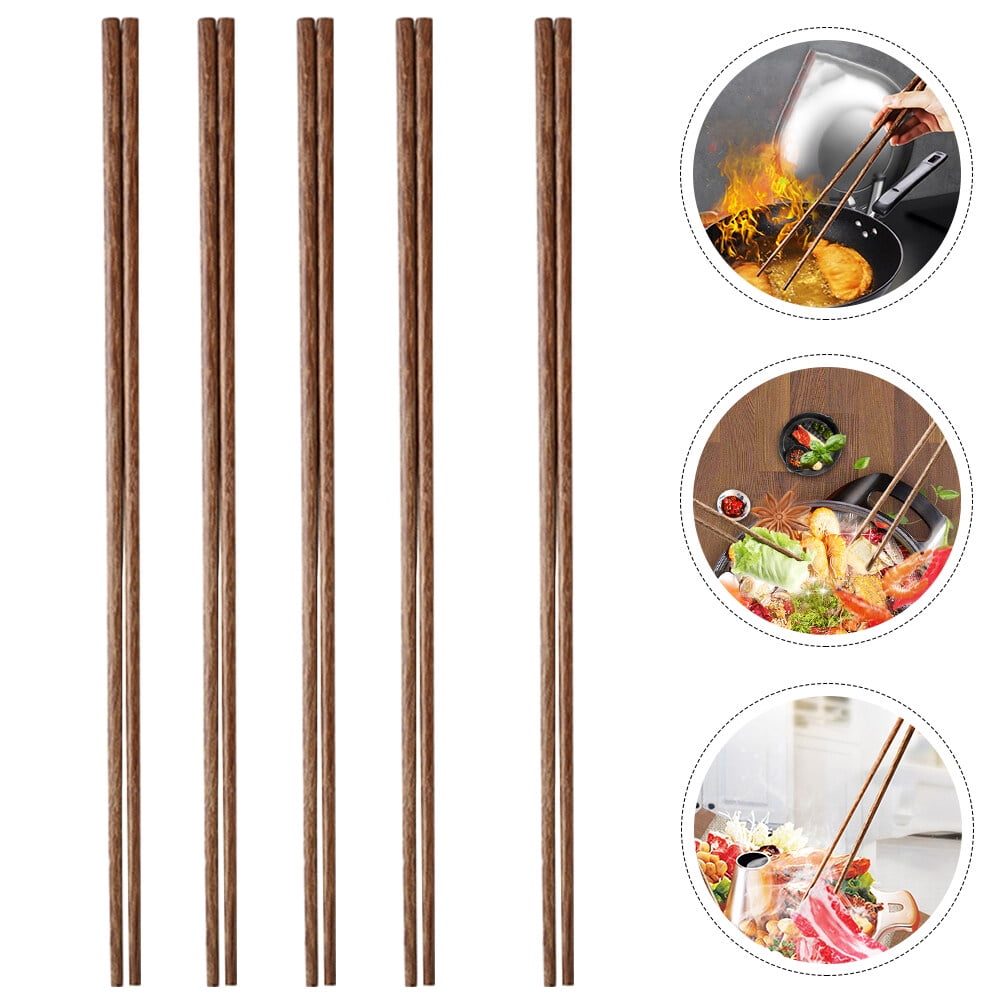 KAJNBN 27Set Long Wood Chopsticks for Frying Avoid Burns in Home ...