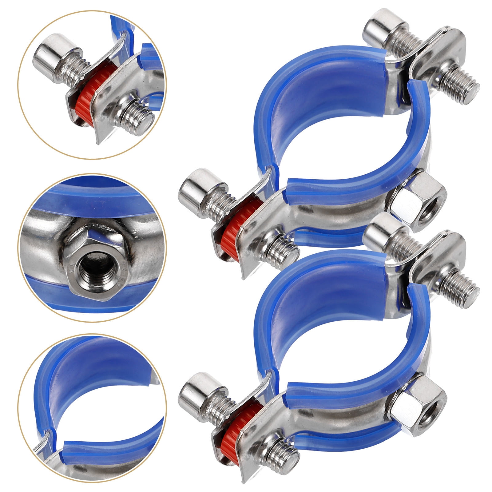 KAJNBN 2Pcs Blue Metal Tube Clamp for 38-40mm Pipes in Industrial ...