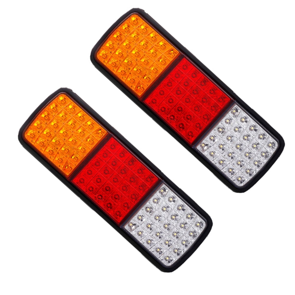 KAJNBN 2Pcs Red Truck Tail Lights for Trailer Rear Lights Square Shape ...