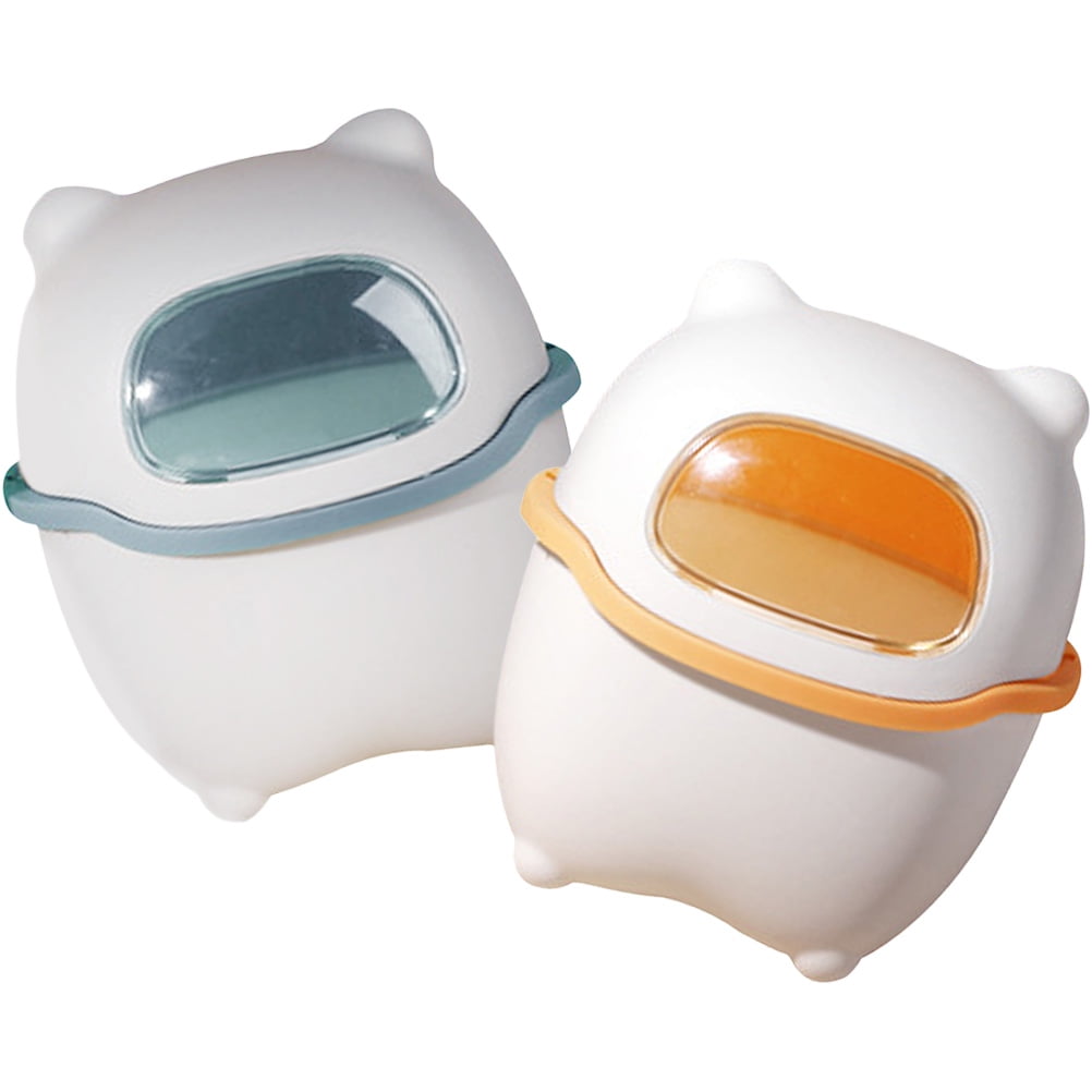 KAJNBN 2Pcs Small Rubbish Bin Cartoon Shaped Lidded Design 19x17x16 5in ...