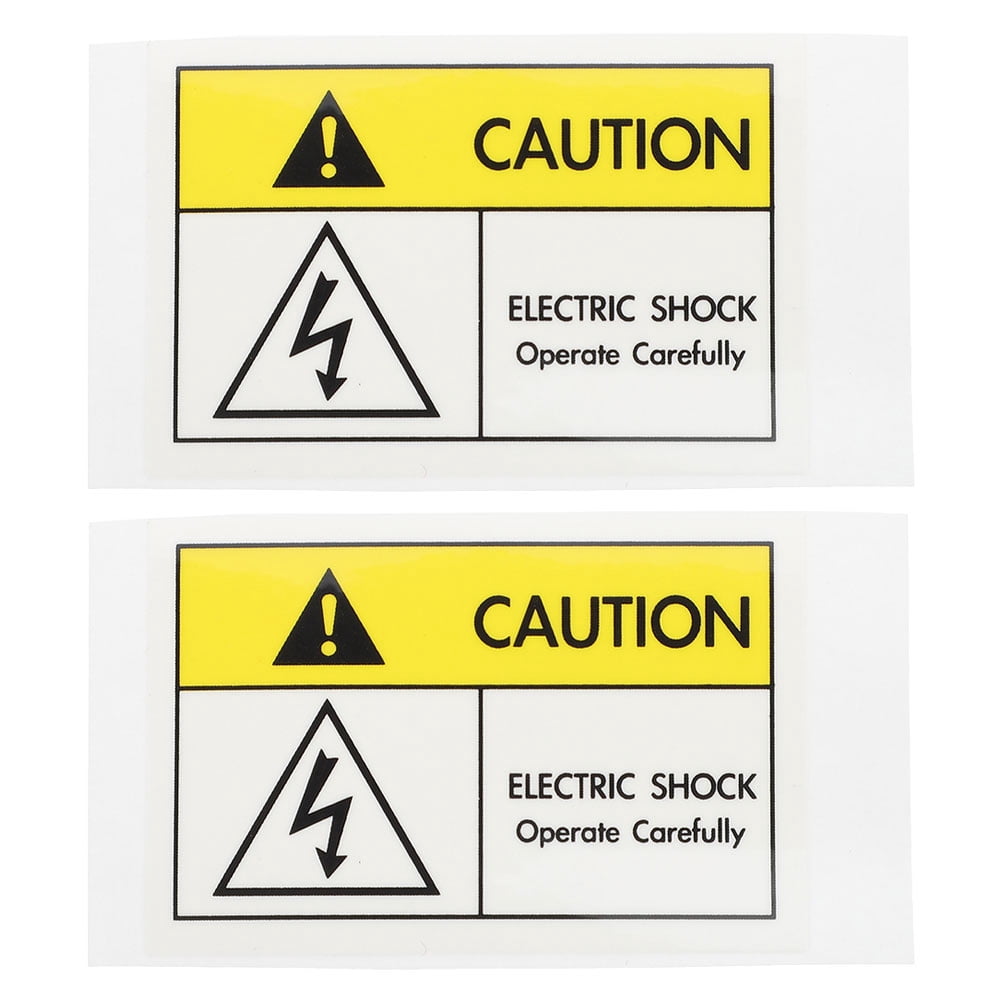 KAJNBN 2Pcs Waterproof PP Electric Shocks Stickers for Warehouse and ...