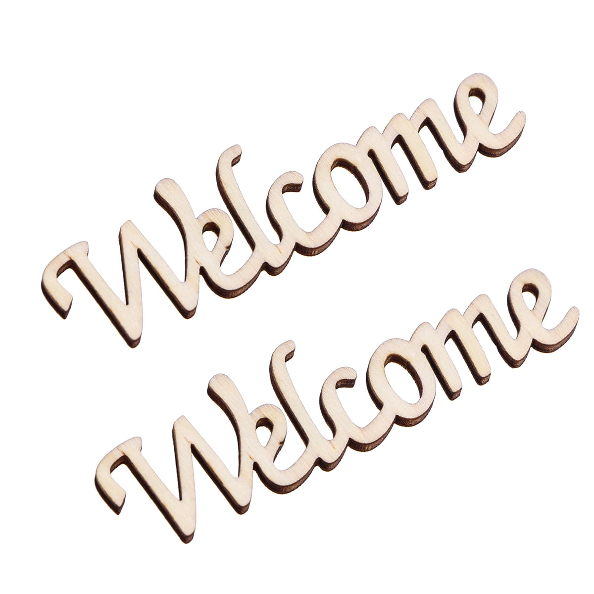 KAJNBN 2Pcs Welcome Door Sign Craft Unfinished Welcome Sign Cutout for ...