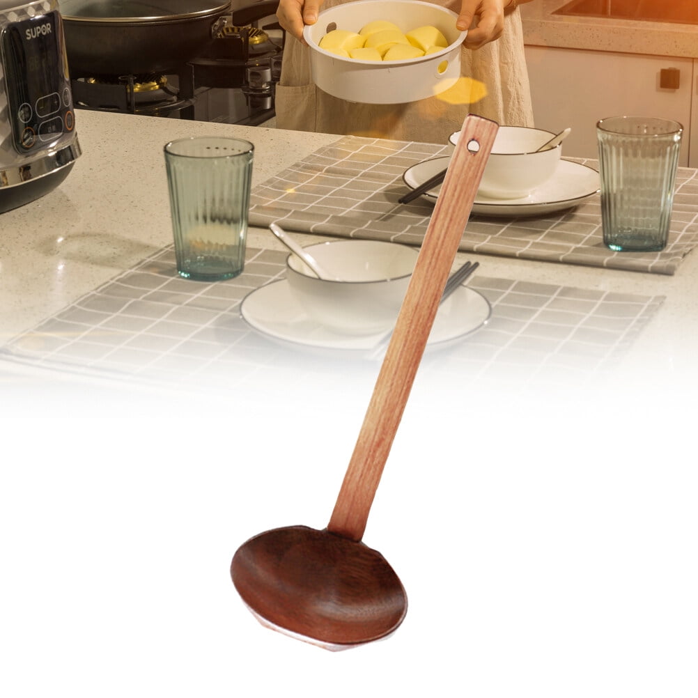 KAJNBN 2Set Burlywood Bamboo Cooking Spoons For Adults Heat Resistant ...