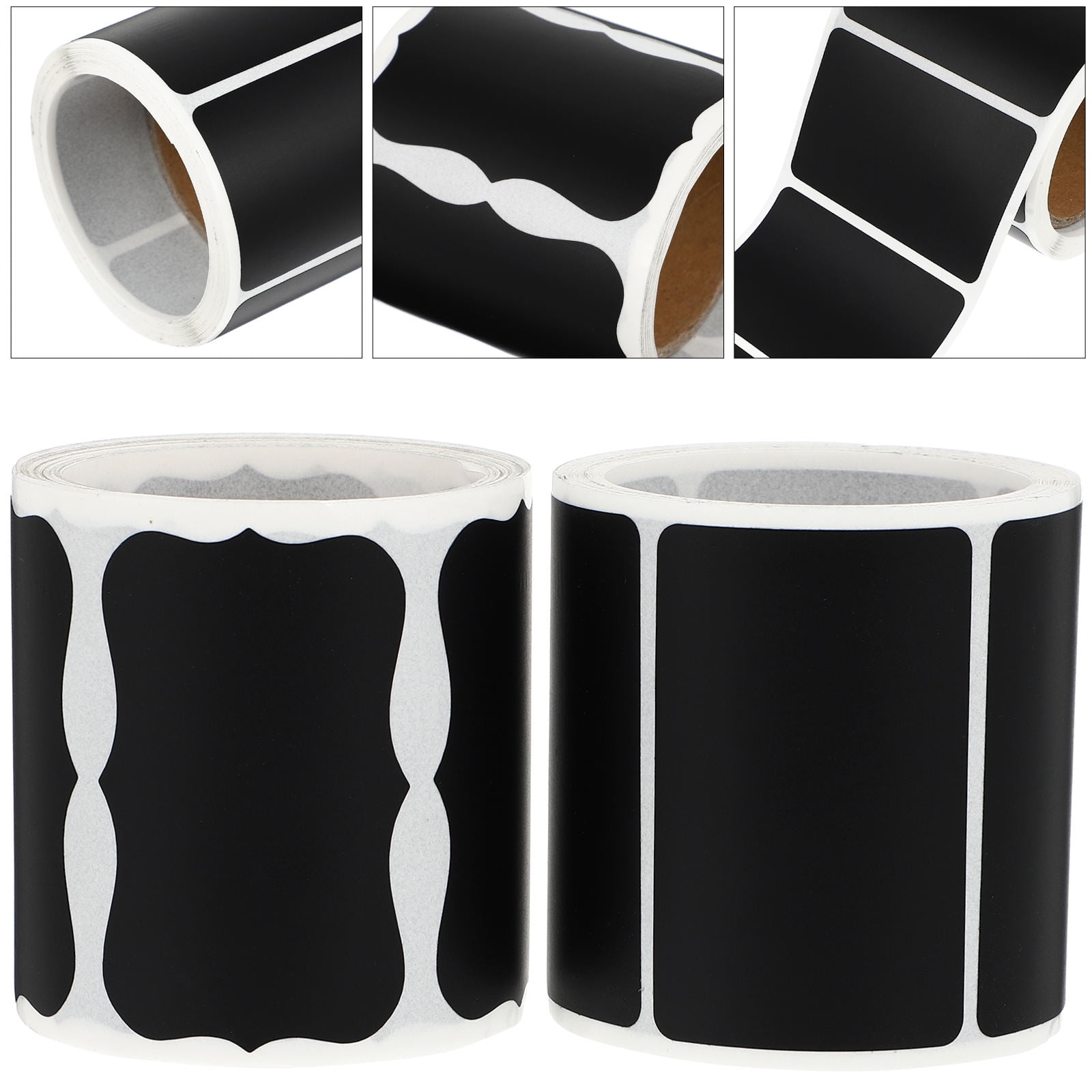 KAJNBN 300Pcs Black Paper Food Material Name Stickers for Home Use 5 ...