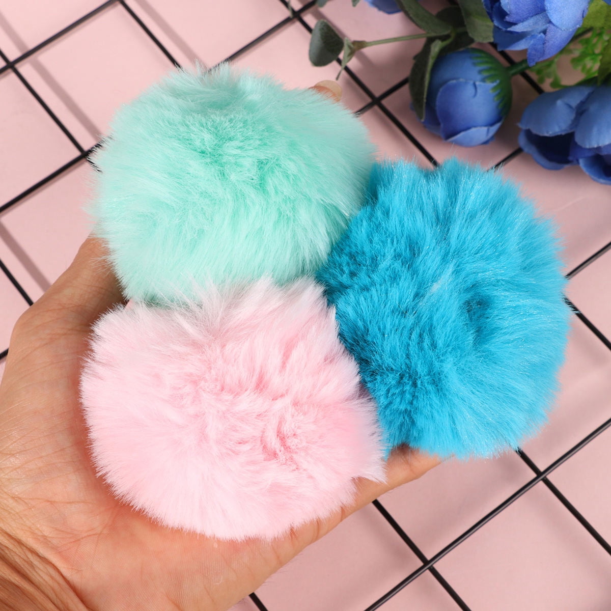 KAJNBN 30Pcs Dark Blue Plush Ball for Hats and Shoes Fuzzy Balls for ...