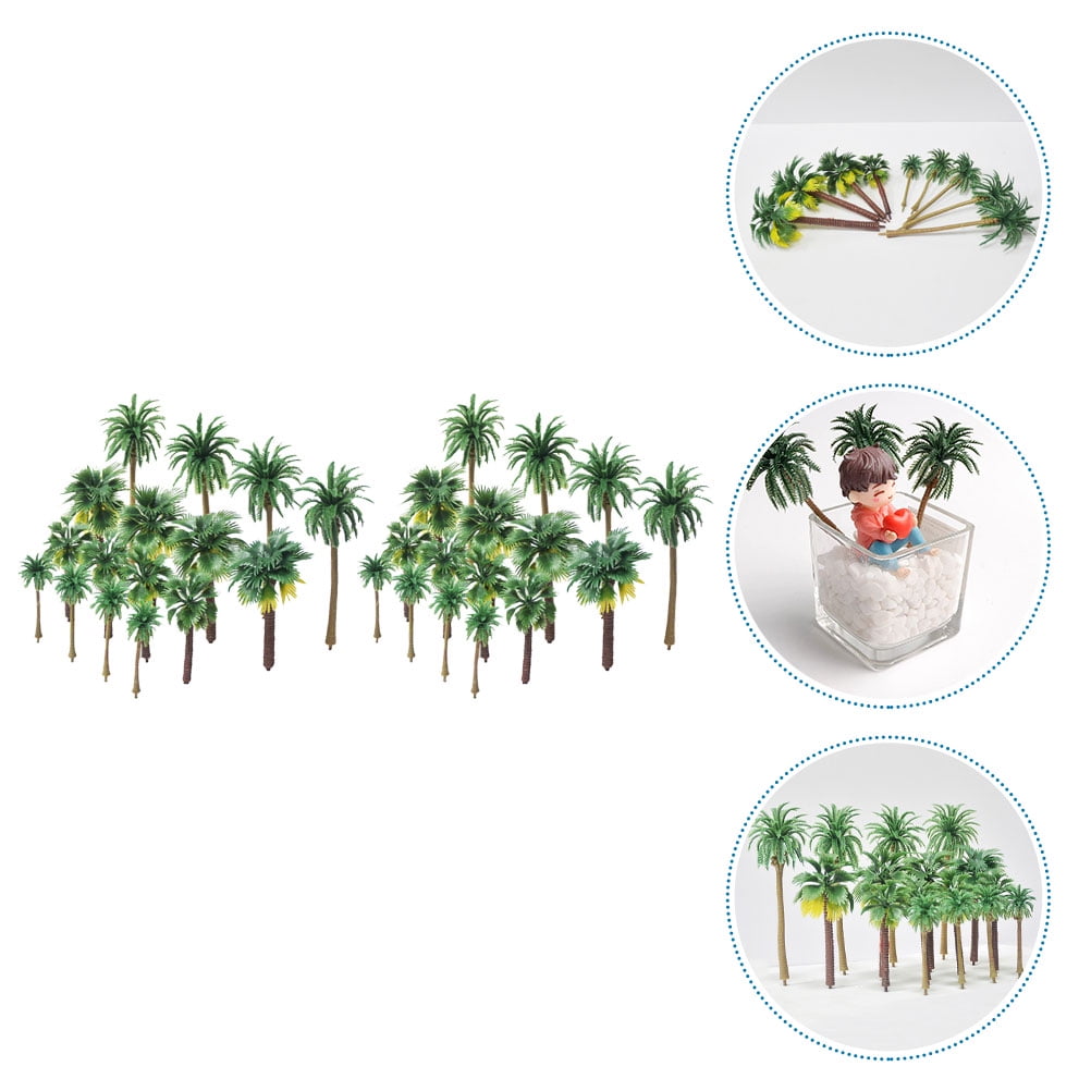 KAJNBN 36Pcs Model Railroad Trees for Landscape Decorations Green Color ...