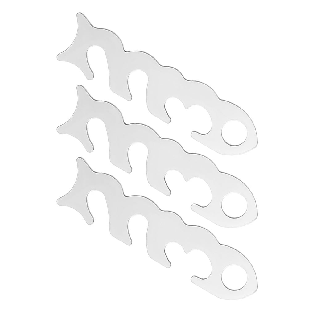 KAJNBN 3Pack Rope Fastener Silver Stainless Steel for Tent Rope ...
