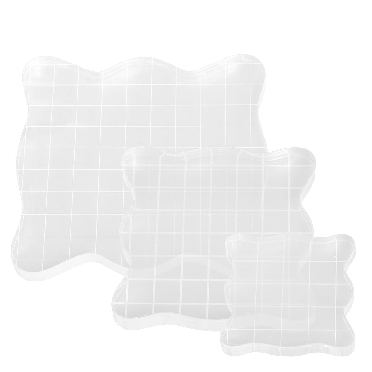KAJNBN 3Pcs Clear Rubber Stamping Blocks for Card Making Craft Projects ...