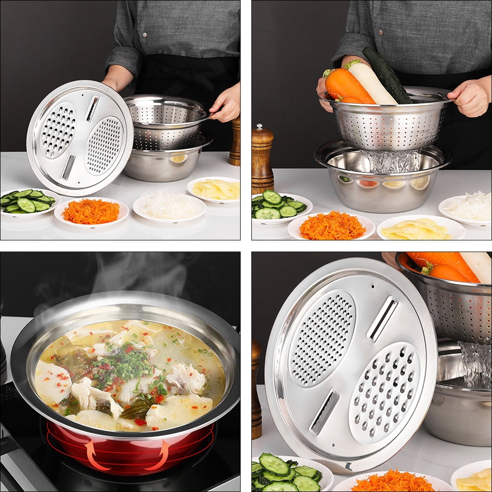 KAJNBN 3Pcs Multifunctional Fruit Washing Basin for Grating Slicing ...