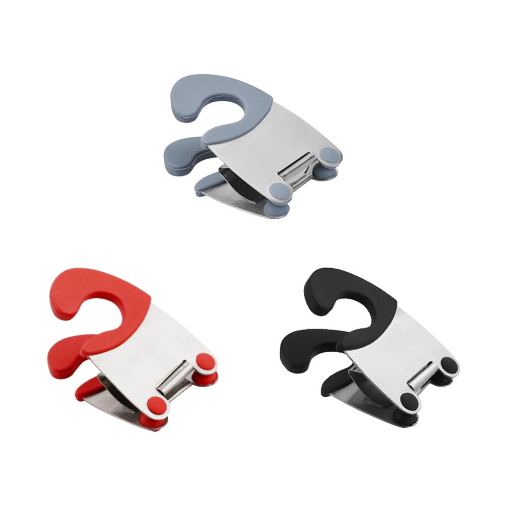 KAJNBN 3Pcs Pot Clip Spoon Rest Stainless Steel And Rubber Utensil ...