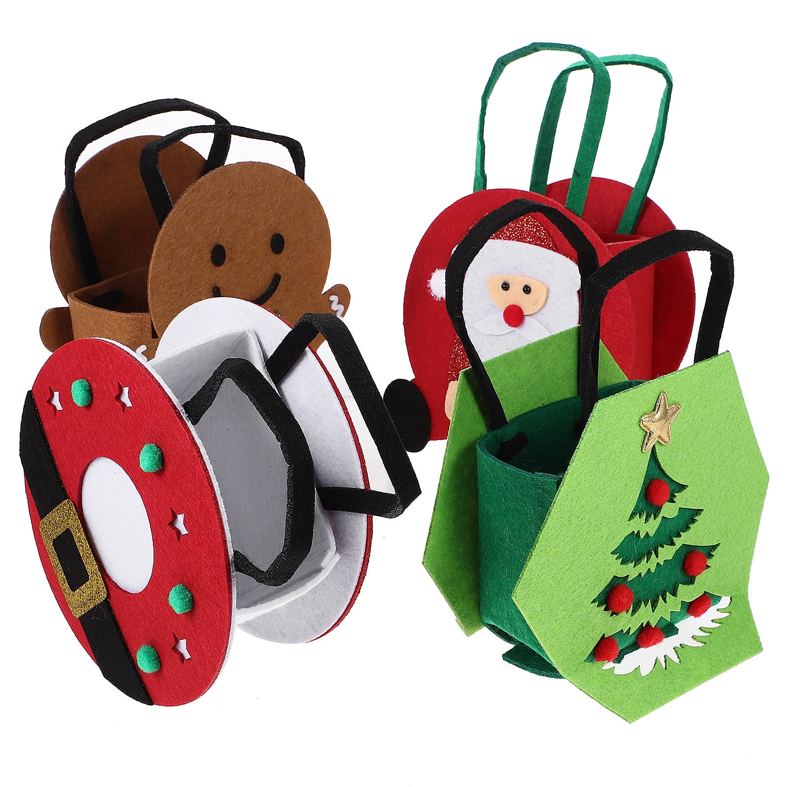 KAJNBN 4Pcs Rectangular Tote Bags Felt Material Assorted Color 9.3X5 ...