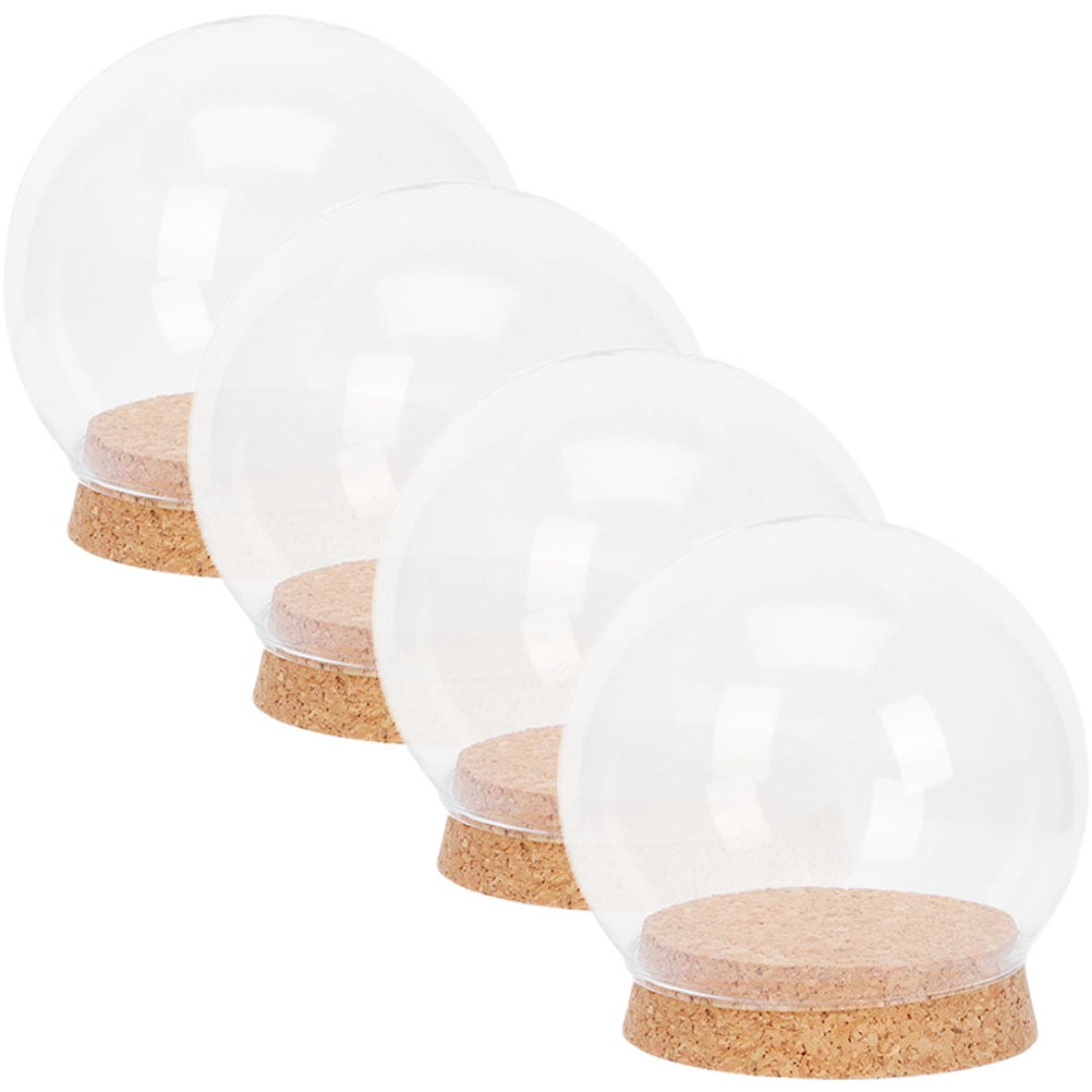 KAJNBN 4Pcs Transparent Glass Cover with Dome Shape for Wedding Decor ...