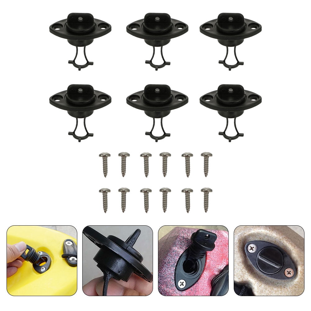 KAJNBN 4Set Kayak Scupper Hole Plugs Drain Plugs for Boats Black Round ...