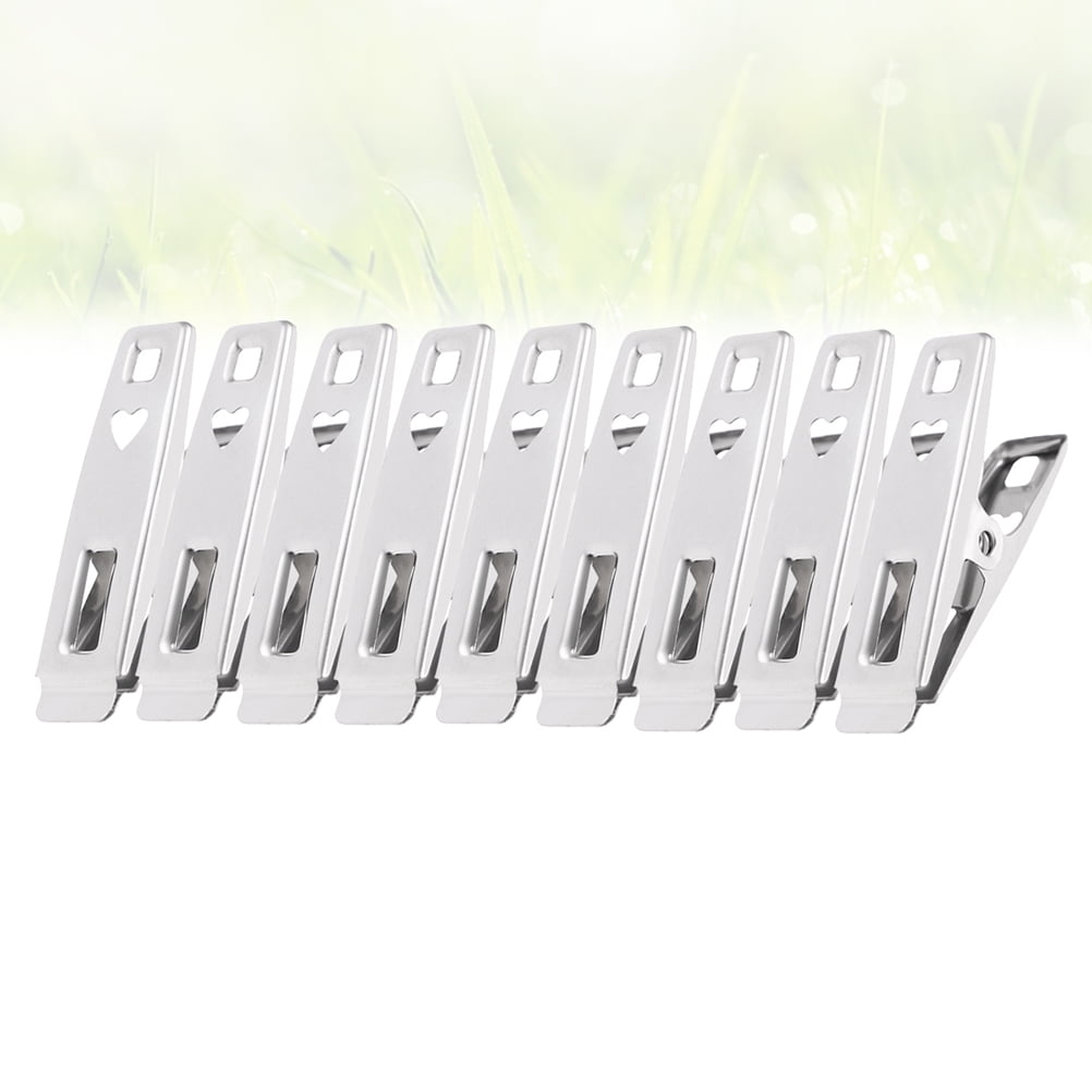 KAJNBN 50Set Laundry Pegs Metal Clips Heavy Duty Stainless Steel ...