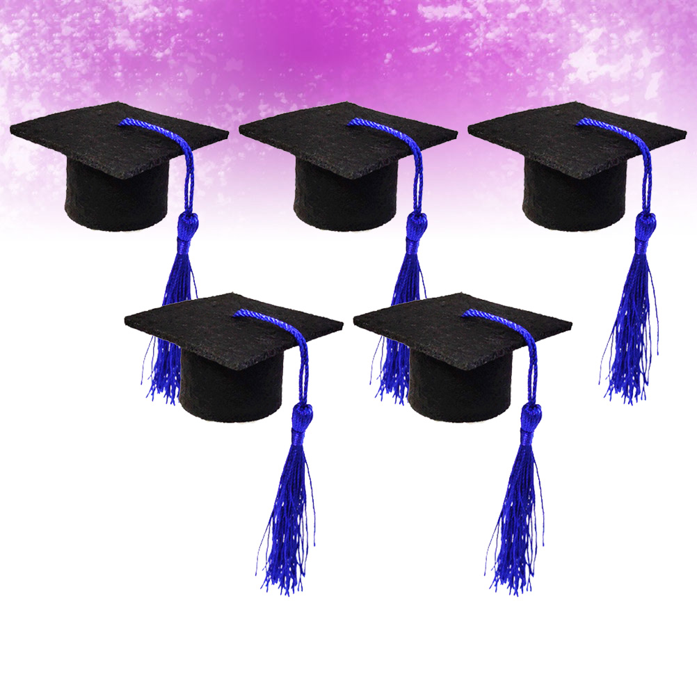 KAJNBN 5Pcs Doctoral Bottle Cap Dark Blue Non-woven Fabric for ...