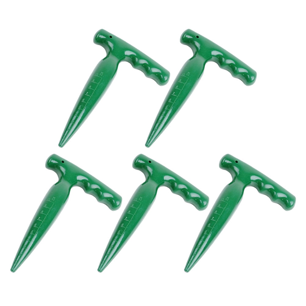KAJNBN 5Set Green Plastic Soil Dibber for Garden Planting Tool Set with ...