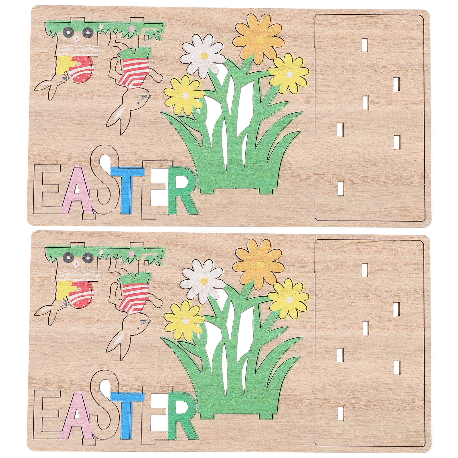 KAJNBN 5Set Spring Home Decor Wood Tabletop Centerpiece Signs for ...