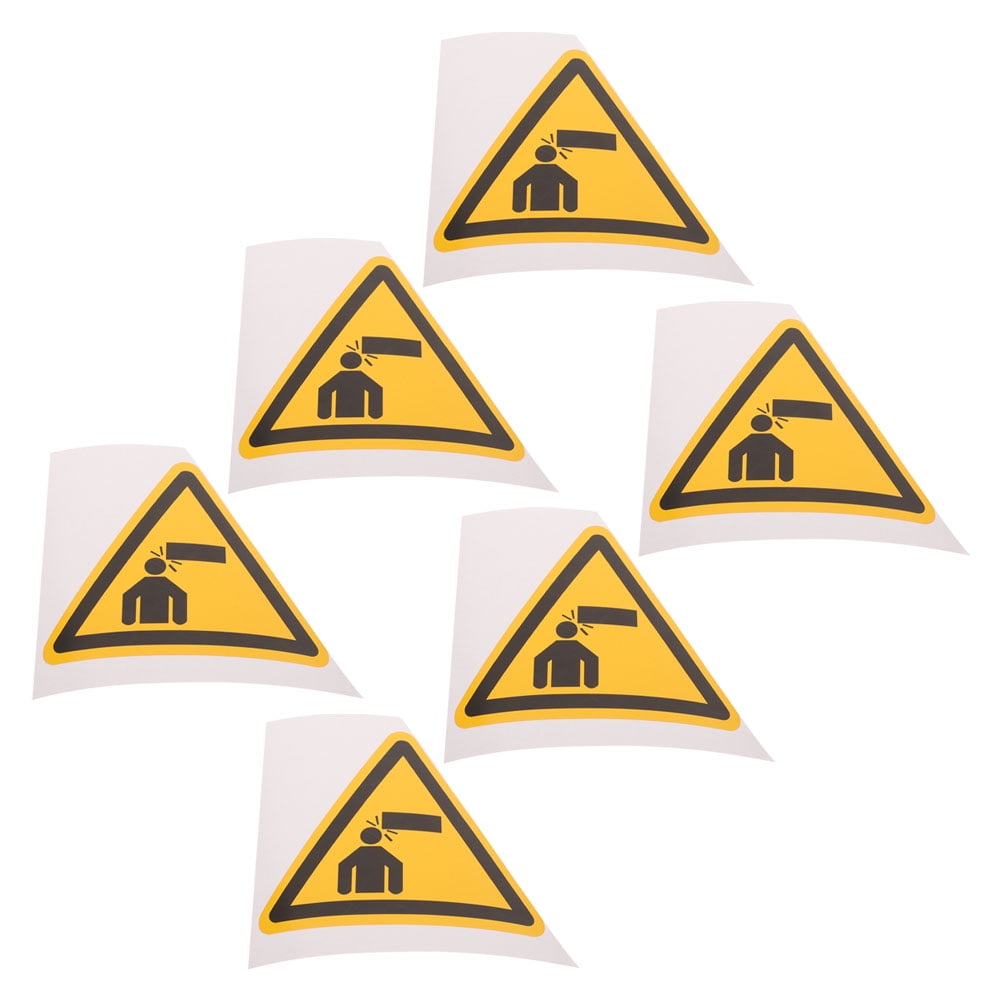 KAJNBN 6Pack PVC Caution Stickers for Safety Signs in and Warehouses ...