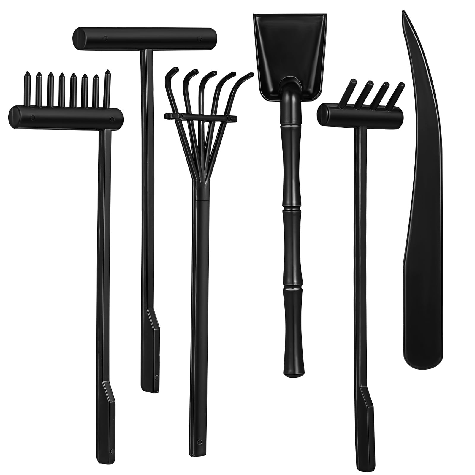 KAJNBN 6Pcs Mini Zen Rake Set for Bookshelf Zen Style Meditation ...