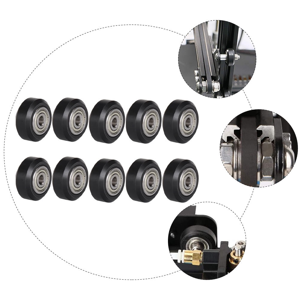 KAJNBN 6Pcs Plastic Guide Wheel Roller For CNC Machines Components Wire ...