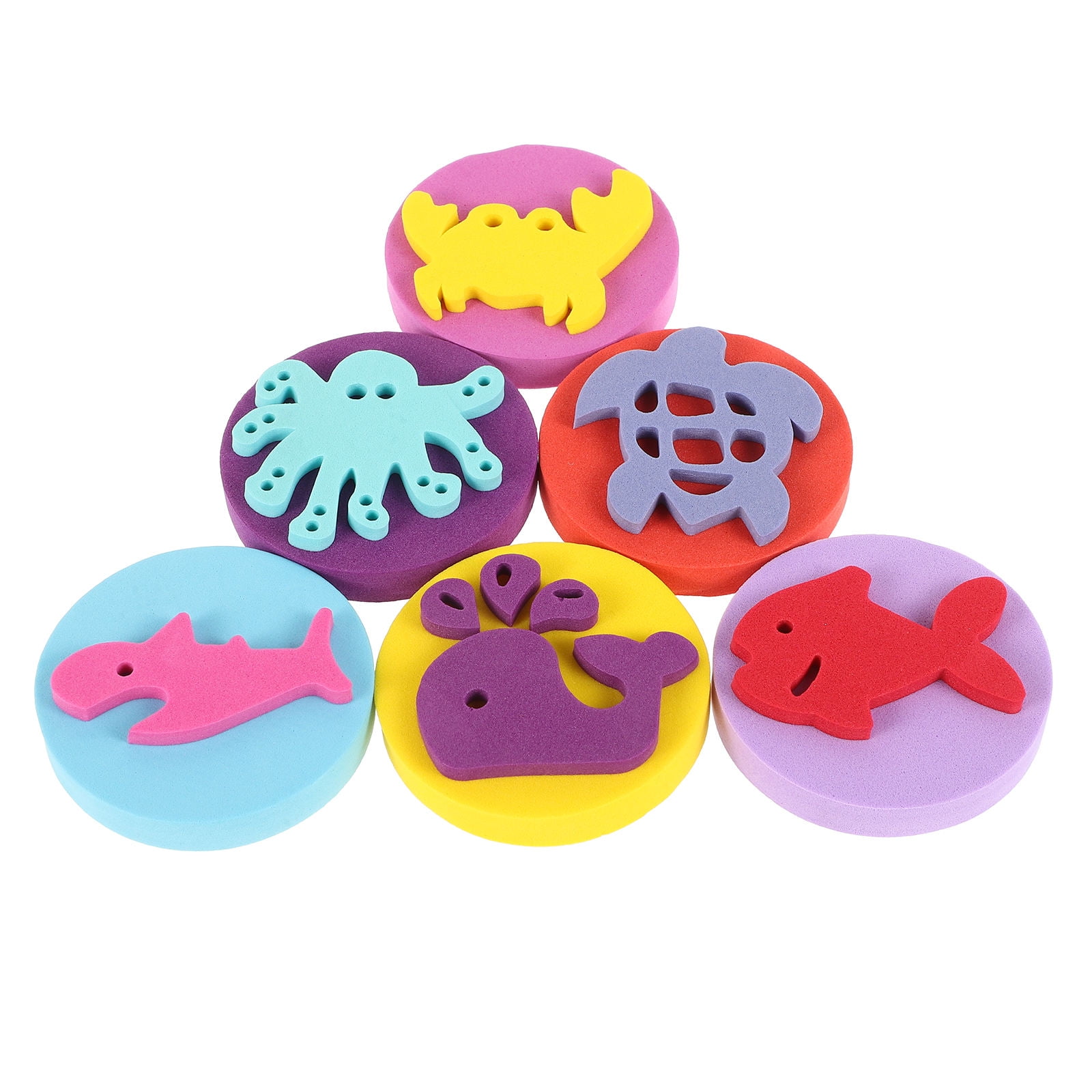 KAJNBN 6Pcs Sponge Paint Stamps For Kids Assorted Color EVA Diy ...