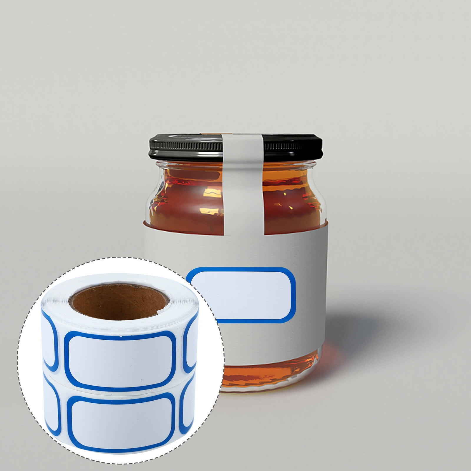 KAJNBN 6Rolls White Rectangular Date Label Message Stickers for Food ...