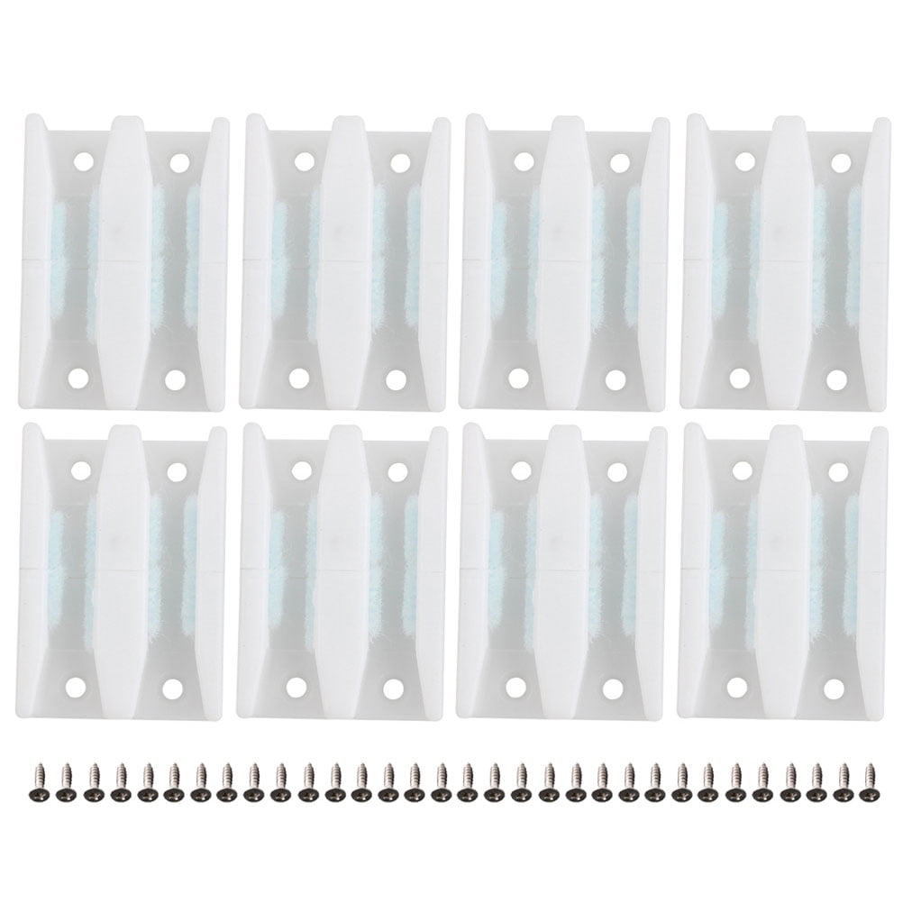 KAJNBN 8Pcs White Plastic and Metal Bottom Shower Door Guides for Glass ...