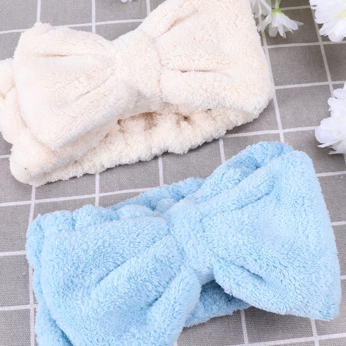 KAJNBN Beauty Headband 2Pcs Elastic Bowknot Style for Makeup Spa Facial ...