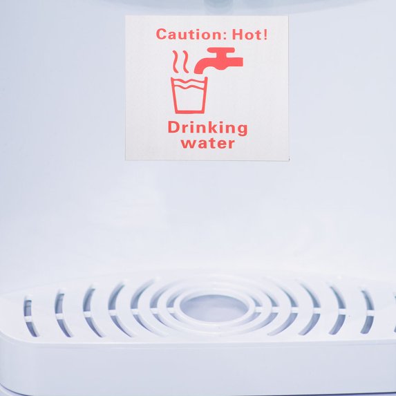 KAJNBN Caution Hot Water Sign 5.9x5.9in 1Pcs Red Square Drinking Water ...