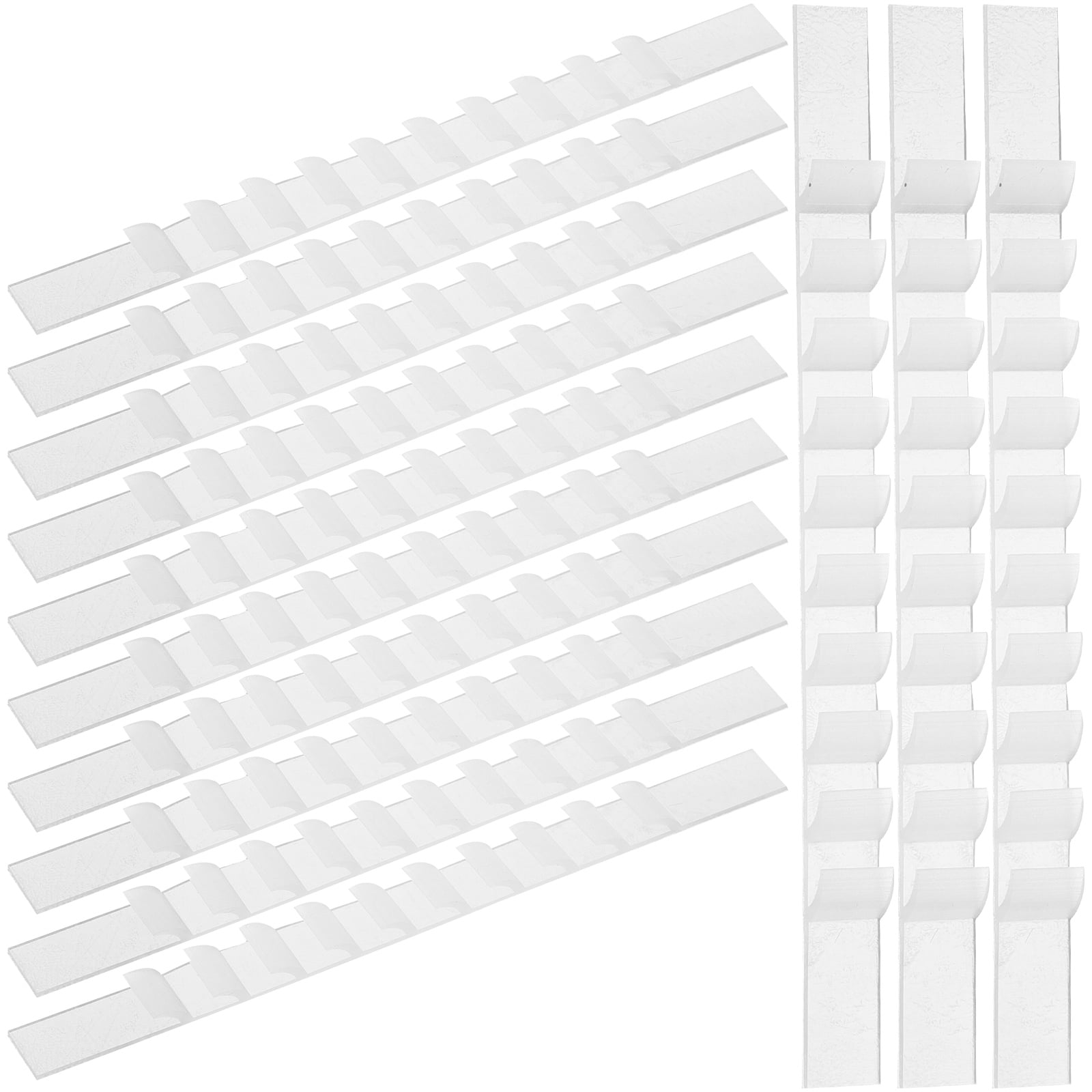 KAJNBN Clothing Hanger Strips 100Pcs AntiSkid Hanger Grips Flat White ...