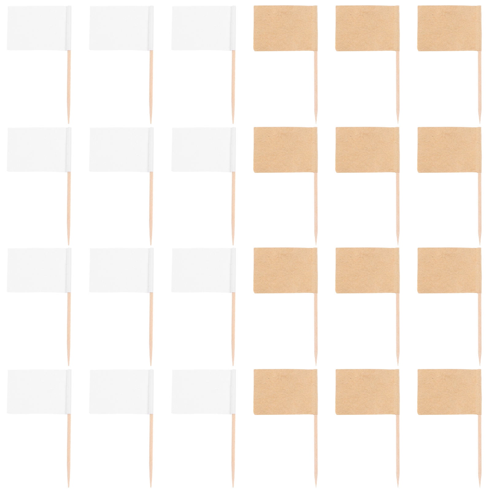 KAJNBN Cupcake Toppers Sticks 200Pcs Assorted Color Paper For Muffins ...