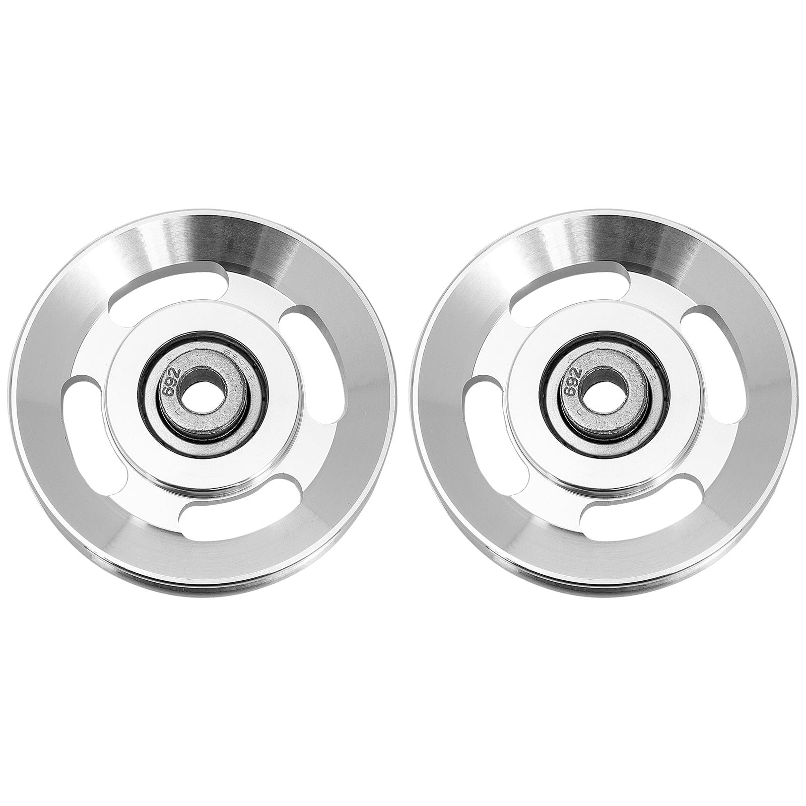 KAJNBN Fitness Pulleys for Cable Exercise Training 2Set Silver Round ...
