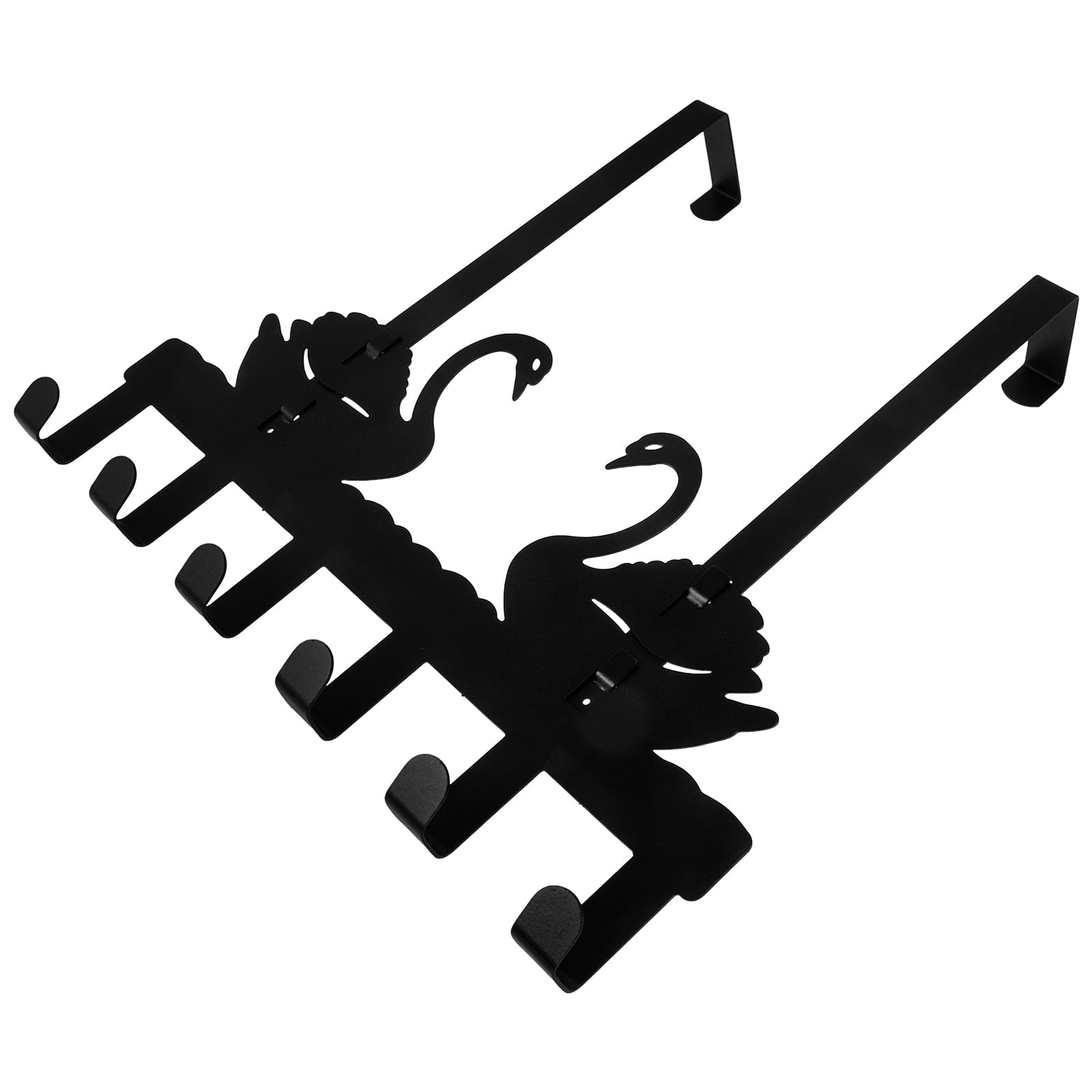 KAJNBN Over The Door Hook Rack 1Set Black For Hanging Clothes And ...