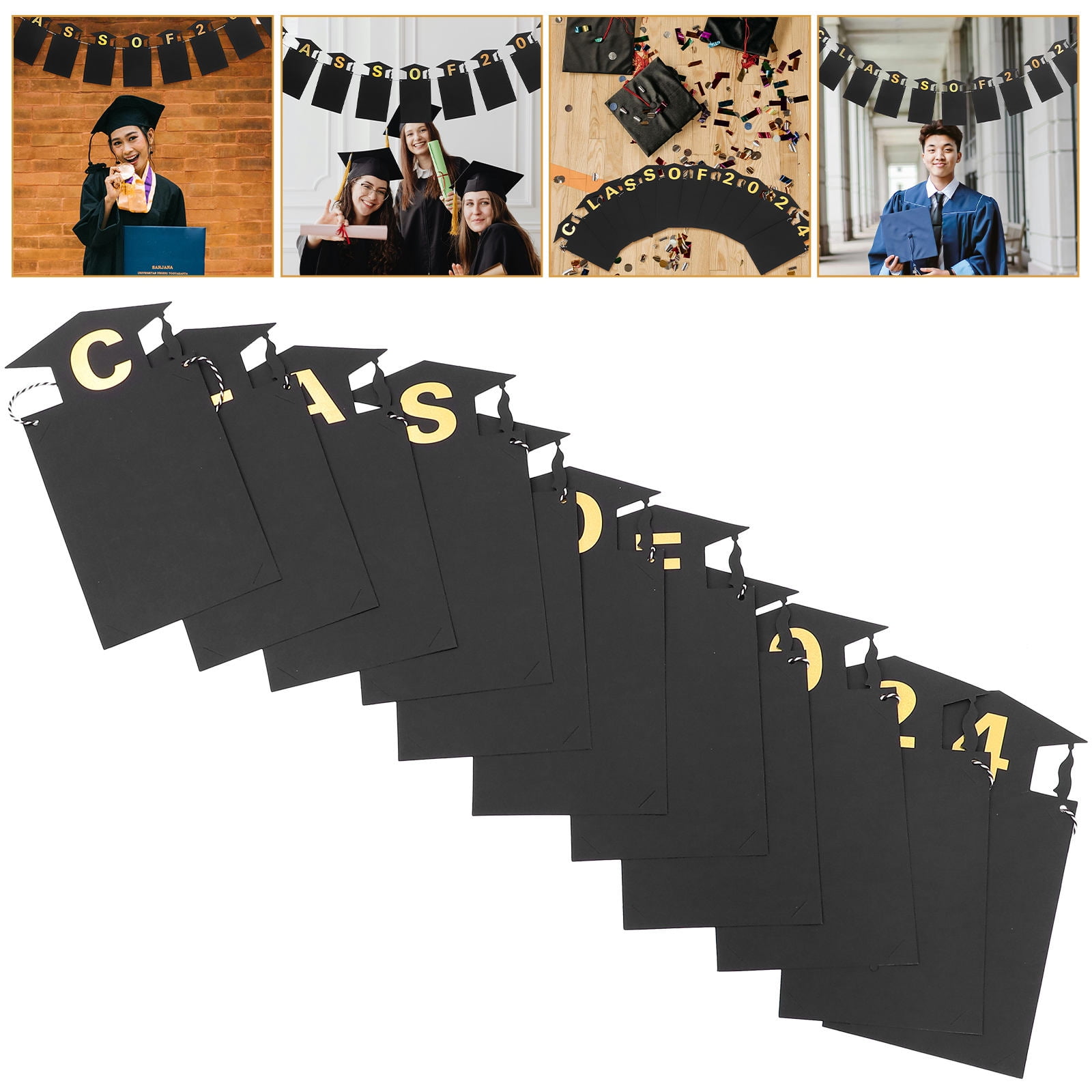 KAJNBN Paper Graduation Banner 1 Set Rectangle for High School ...