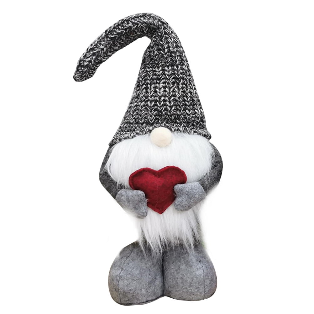 KAJNBN Plush Santa Clause Decor for Xmas in Grey Color Made of Cloth ...