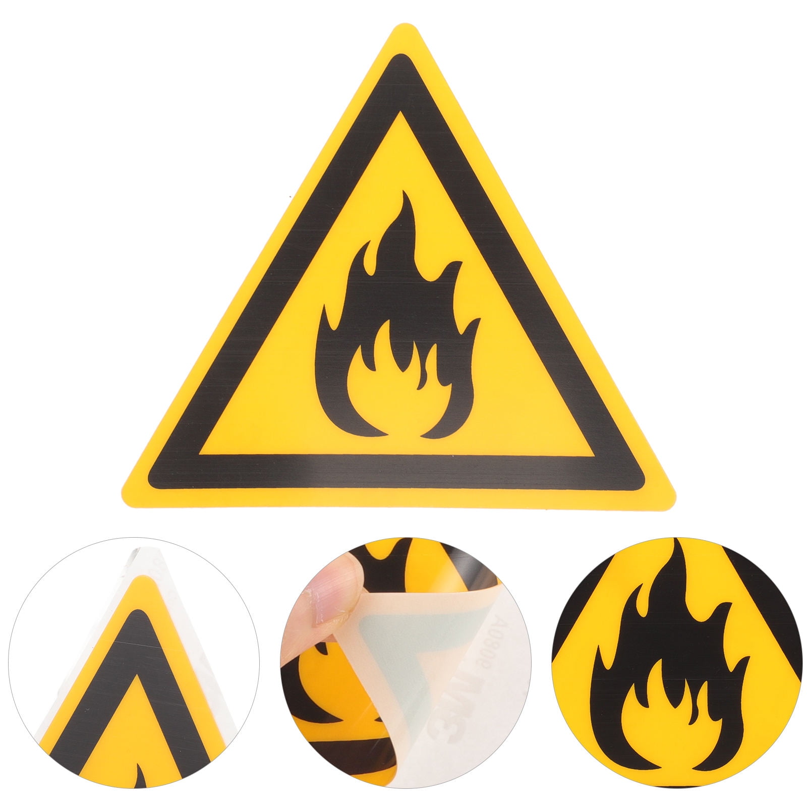 KAJNBN Warning Monitor Sticker 1 Sheet Yellow Sign for Fire Prevention ...